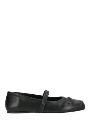 Marni Marni Mary Jane Leather Flats Black