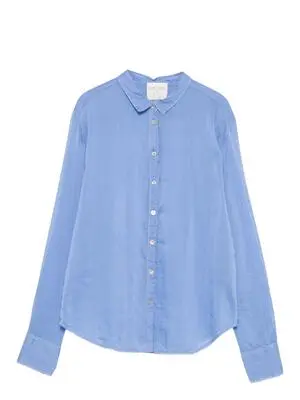 FORTE_FORTE Forte Forte Single-Breasted Long Sleeve Shirt Blue