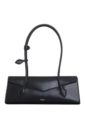 Alaïa Alaia Le Teckel Flap Medium Bag In Shiny Goatskin Black