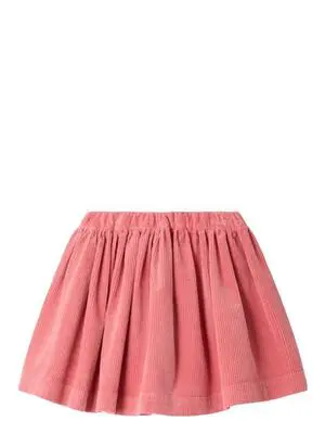 Bonpoint Corduroy Elastic Waist Skirt - Of Raspberry