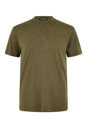 TOM FORD Olive Crewneck Shortsleeve Tee Green
