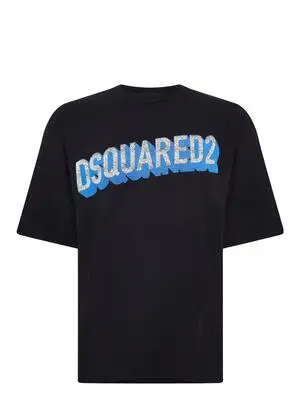 Dsquared2 Cotton Crewneck Shortsleeve Tshirt - Black
