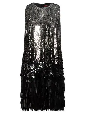 Max Mara Sequin Sleeveless Dress - Silver