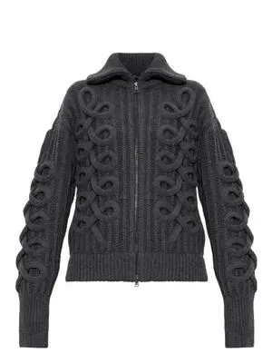 Etro Ribbed Wool-blend Cardigan - Grey