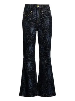 GANNI Dark Denim Wide-leg Pants - Blue