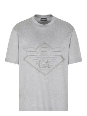 Emporio Armani Heather Grey Crewneck Shortsleeve Tee - Gray