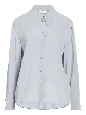 Chloé Embroidered Cotton Shirt - Blue
