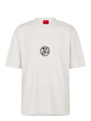 Hugo Boss Offwhite Crewneck Shortsleeve Tee - No