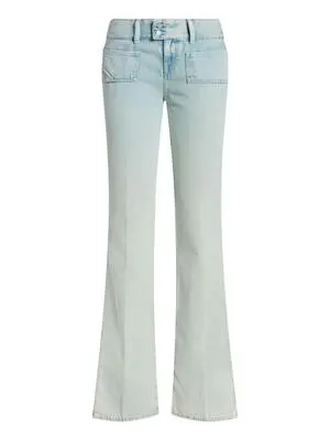 DIESEL® Diesel Flared Denim Trousers Blue