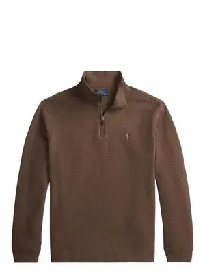 Polo Ralph Lauren Polo Ralph Lauren Estate-Rib Quarter-Zip Sweater Brown
