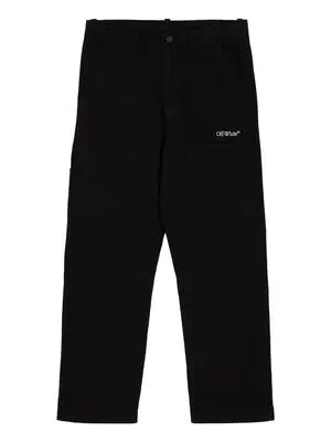 Off-White Logo Cargo Trousers - Black