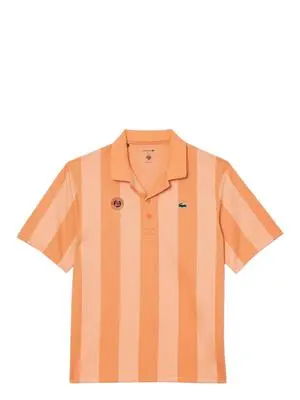 Lacoste Verticalstripe Shortsleeve Polo Shirt - Orange