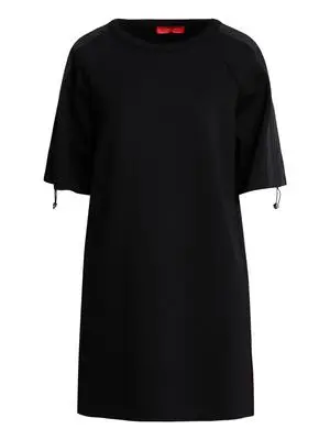 MAXCO. Max&co. T-shirt Dress With Side Stripes - Black