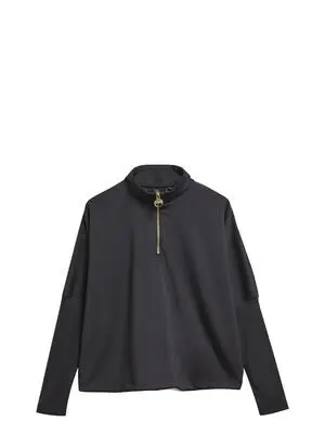 Barbour Half-zip Stand Collar Sweatshirt - Black