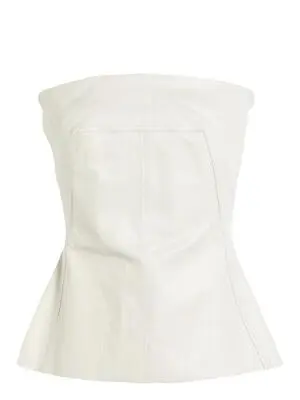 RICK OWENS Rick Owens Off-the-Shoulder Cropped Denim Top
