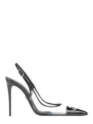 DOLCE & GABBANA Dolce & Gabbana Two-Tone Patent Leather Slingback Pumps