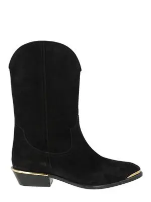 Isabel Marant Étoile Suede Cowboy Ankle Boots - Black