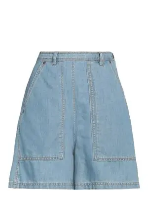 Max Mara Light Wash Denim Shorts - Blue