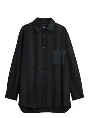 Y3 Long-sleeve Shirt With Decorative Stitching - Black
