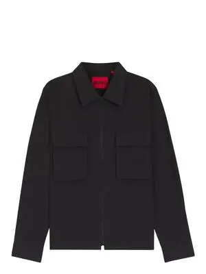 Hugo Boss Lapel Fullzip Jacket - Black