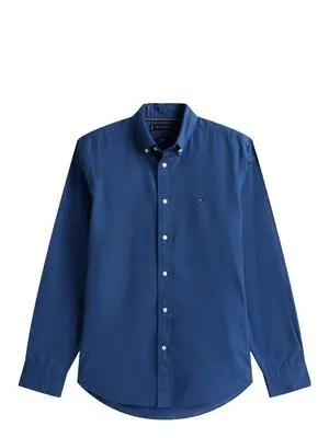 Tommy Hilfiger Long Sleeve Poplin Shirt - Blue
