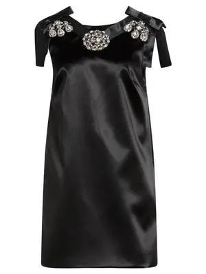 DOLCE & GABBANA Dolce & Gabbana Satin Embellished Mini Dress