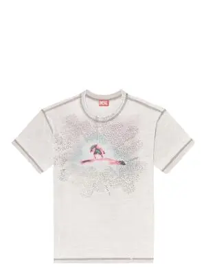DIESEL® Minimal Crewneck Shortsleeve Tshirt - Grey