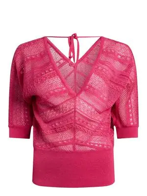 MAX & CO. Max & Co. V-Neck Top With Tie Detail