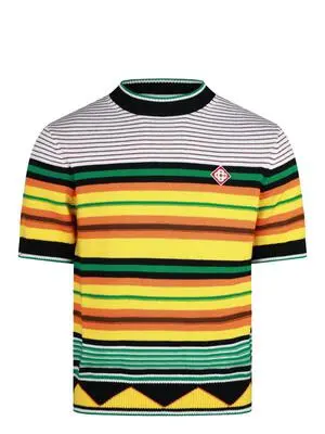 Casablanca Striped Knit Sweater - Multi-color