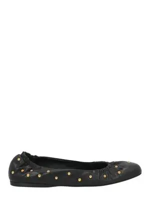Chloé Leather Studded Ballet Flats - Black