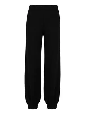 Max Mara Tapered Knit Trousers - Black