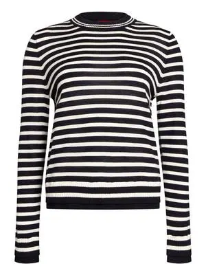 Max & Co. Max&co. Striped Wool Knit Sweater - Blue