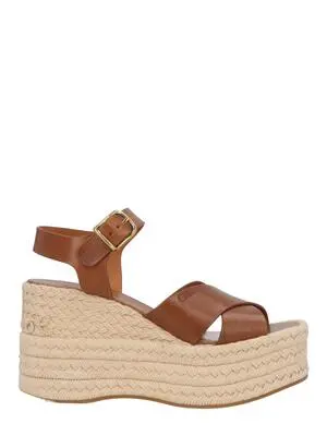 Chloé Espadrille Platform Wedge Sandals - No