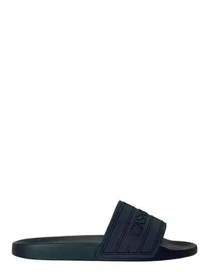 Casablanca Embossed Logo Slide Sandals - Black