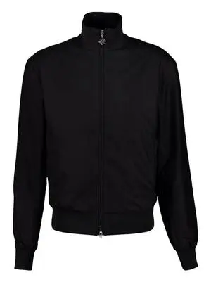 Casablanca Zip-up Stand Collar Track Jacket - Black