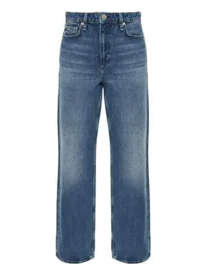 Rag & Bone Belt-loop Straight-leg Jeans - Blue