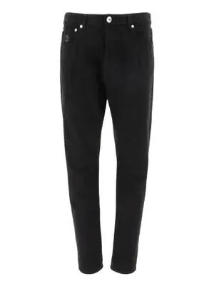 Brunello Cucinelli Brunello Cucinelli Distressed Straight Leg Jeans Black
