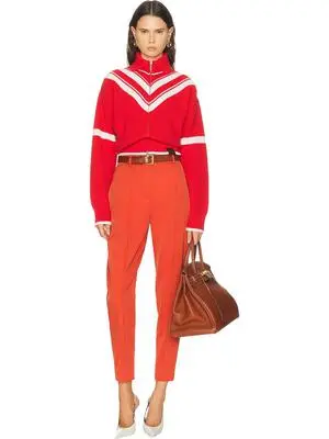 Stella McCartney Sporty 80's Wool Knit Zip Jacket - Red