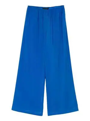 CYNTHIA ROWLEY Cynthia Rowley Azure Blue Pleated Trousers