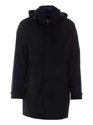 Add Hooded Zip-up Parka - Blue
