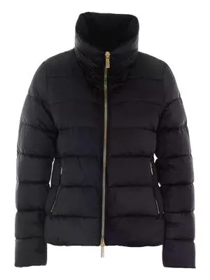 MOORER MOORER Argentea Quilted High-Neck Jacket Black