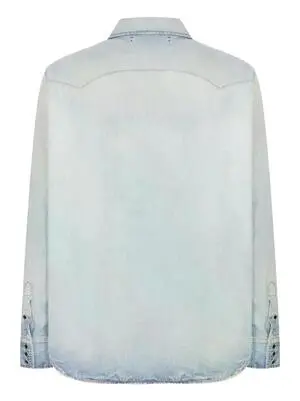 Amiri Western Denim Long Sleeve Shirt - Blue