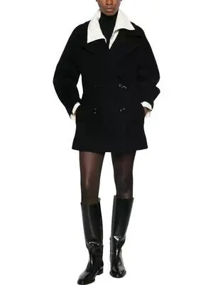 TOTEME Notched-lapel Double-breasted Coat - Black