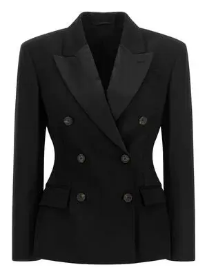 BRUNELLO CUCINELLI Brunello Cucinelli Double-Breasted Wool Blazer With Peak Lapels