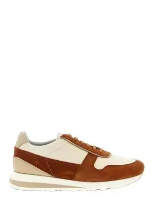 BRUNELLO CUCINELLI Brunello Cucinelli Panelled Leather And Suede Sneakers