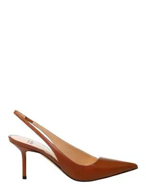 FRANCESCO RUSSO Francesco Russo Slingback Pointed-Toe Pumps Brown