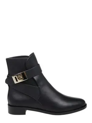 FERRAGAMO Ferragamo Hug Buckle Ankle Boots Black