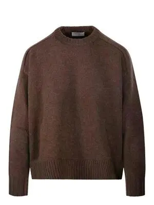 BEYOU BeYou Ribbed-Trim Crew-Neck Sweater