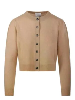 ALLUDE Allude Puff Sleeve Button-Up Cardigan
