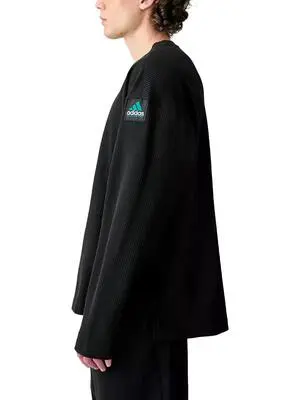 Adidas Waffle-knit Long-sleeve T-shirt - Black